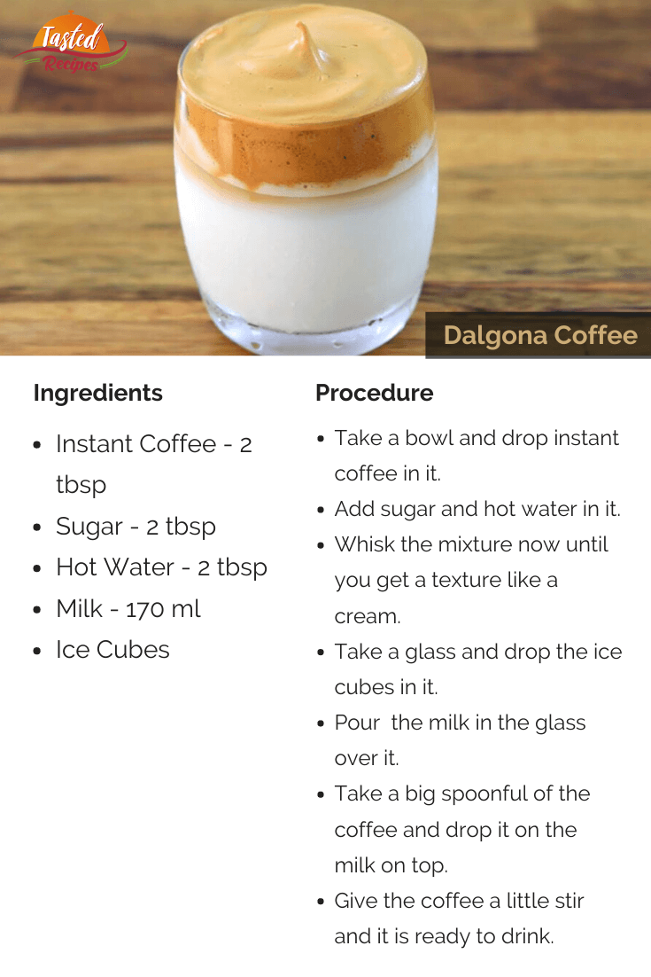 How To Make Dalgona Coffee Tasted Recipes