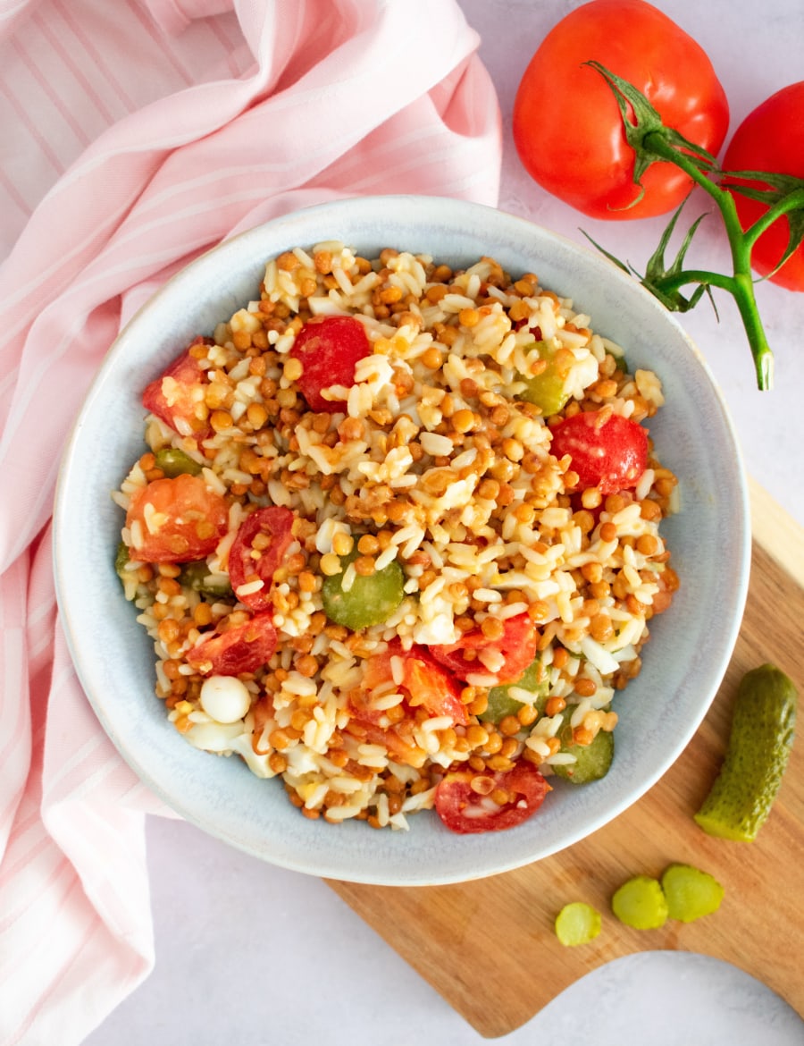 Ensalada De Lentejas Con Arroz Y Huevo Receta Ekilu