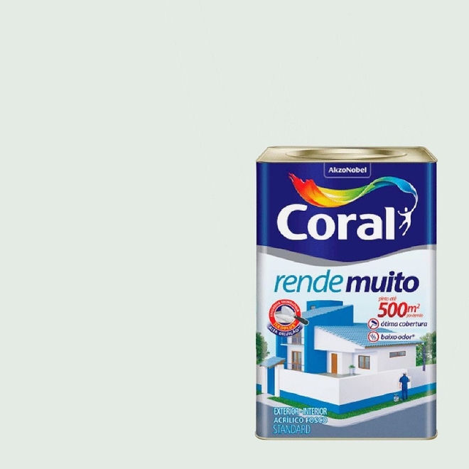 Tinta Acílica Rende Muito Branco Gelo 18 Litros Coral