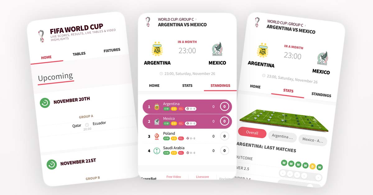 Fifa World Cup Widget By Scorebat Scorebat Live Football