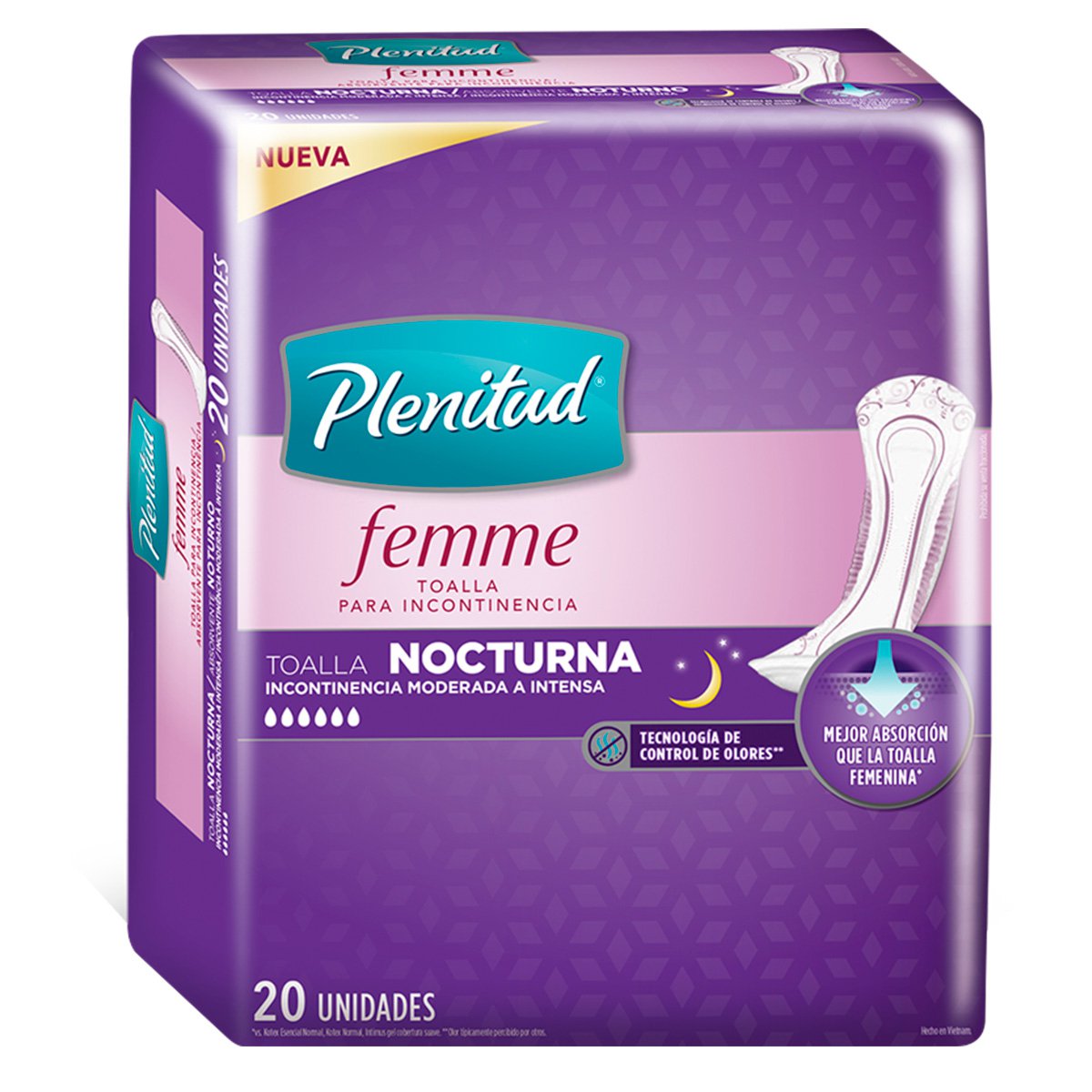 Toallas Plenitud Para Incontinencia Femme Ultra X20 Unidades Oferta Loi