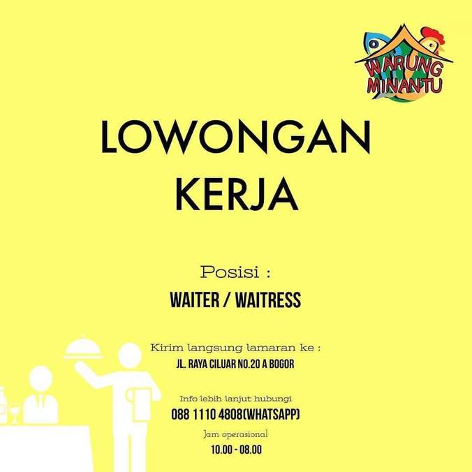 Lowongan Kerja Waiter Dan Waitress 𝙈𝙊𝙃𝘼𝙈𝙈𝘼𝘿 𝙅𝘼𝙀𝙉𝙐𝘿𝙄𝙉 Di Bogor