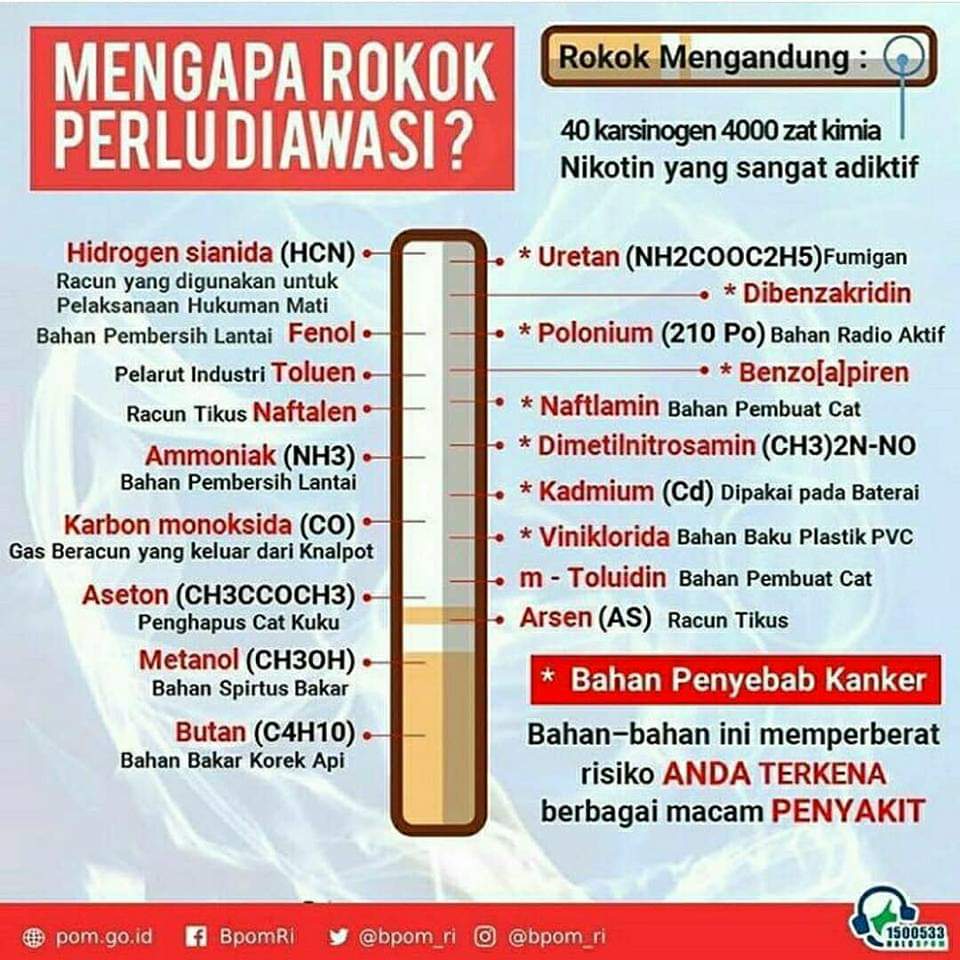 Kandungan Zat Berbahaya Dalam Sebatang Rokok Atmago