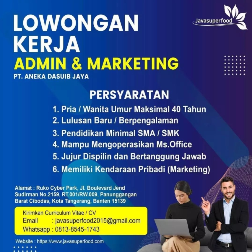 Lowongan Admin Marketing Atmago