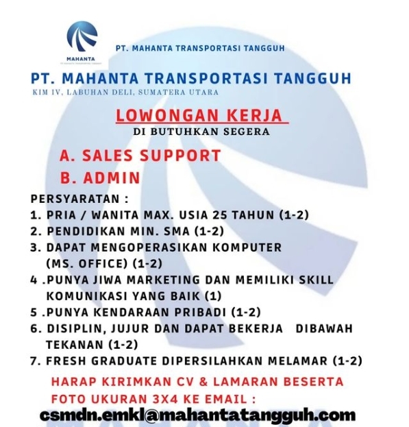 Lowongan Admin Dan Sales Support Atmago