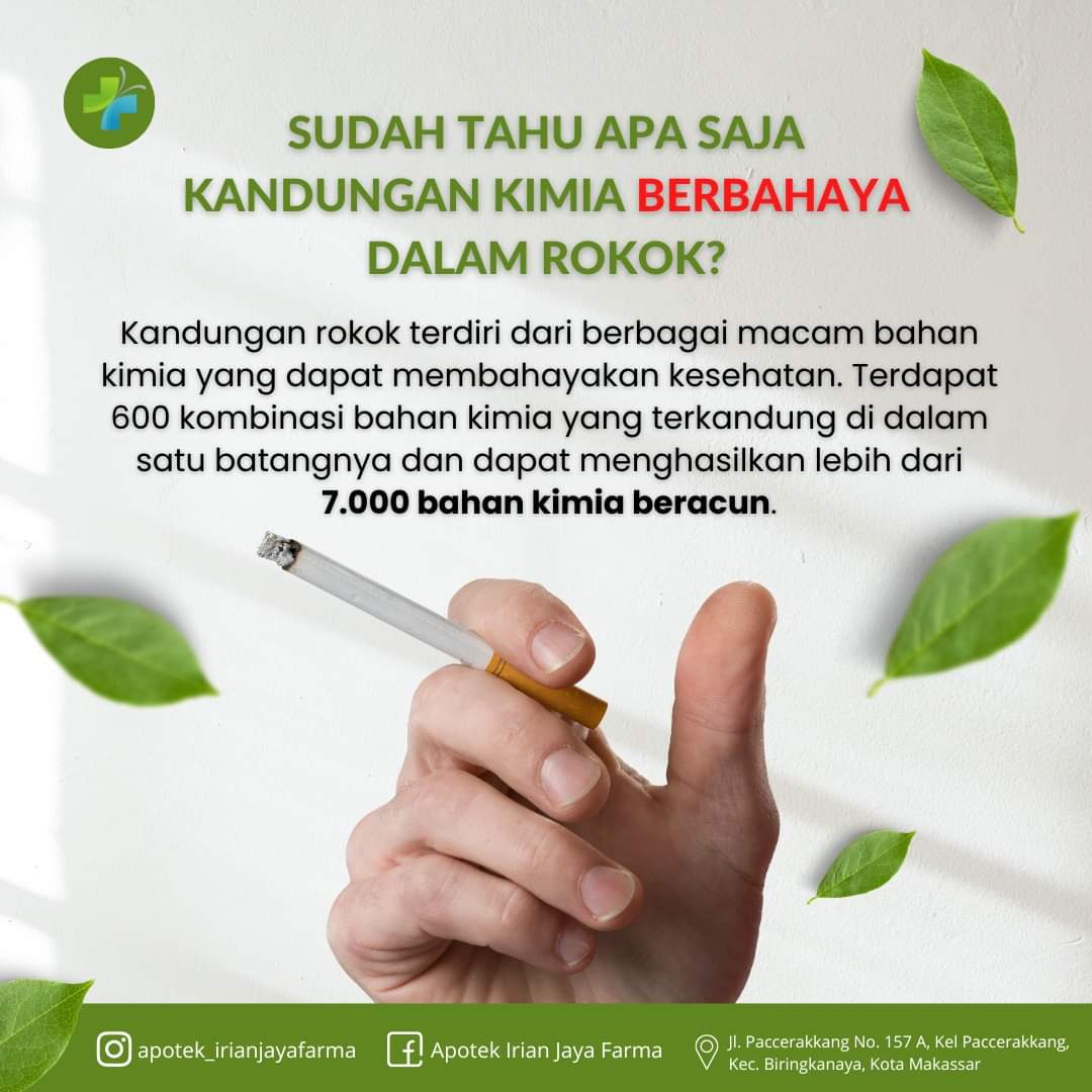 Sudah Tahu Apa Saja Kandungan Kimia Berbahaya Dalam Rokok Atmago