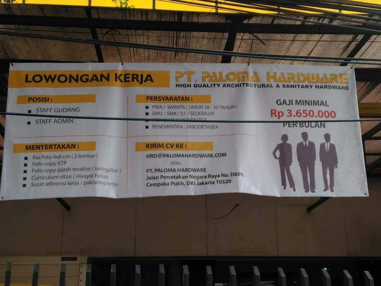 Lowongan Kerja Staff Gudang Dan Admin Atmago