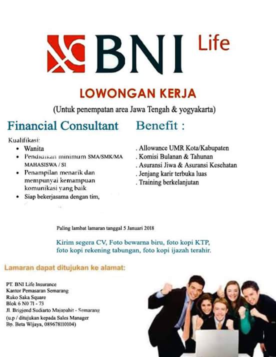 Lowongan Pekerjaan Di Bni Life Atmago