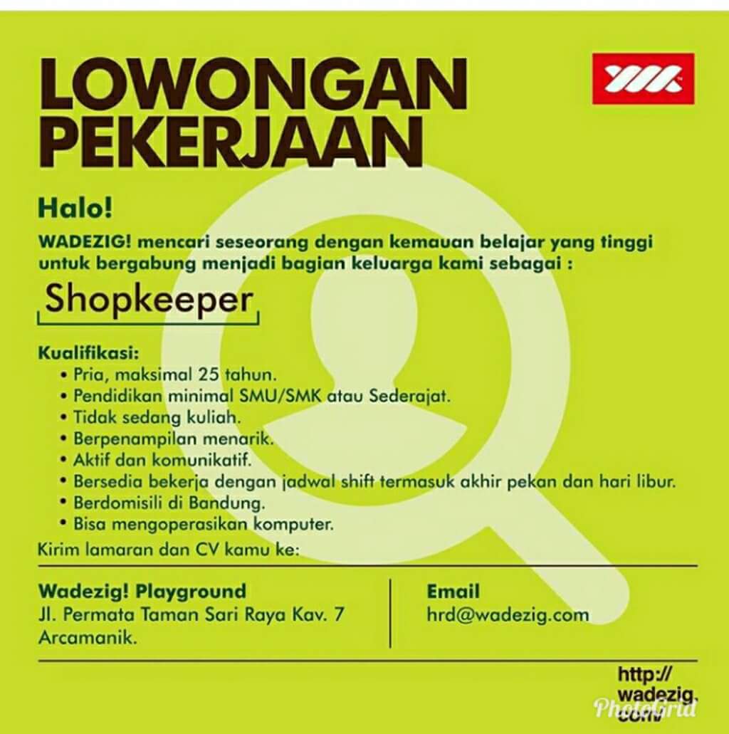 Lowongan Kerja Shopkeeper Atmago