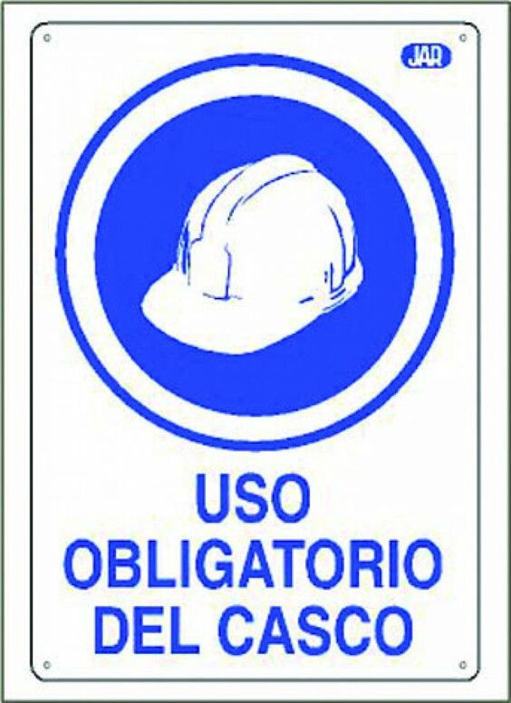 Cartel SeÑalizaciÓn Uso Obligatorio De Casco Grupo Bdb