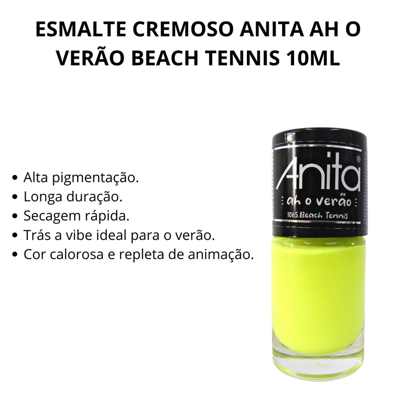 Esmalte Cremoso Anita Ah O VerÃo Beach Tennis 10ml