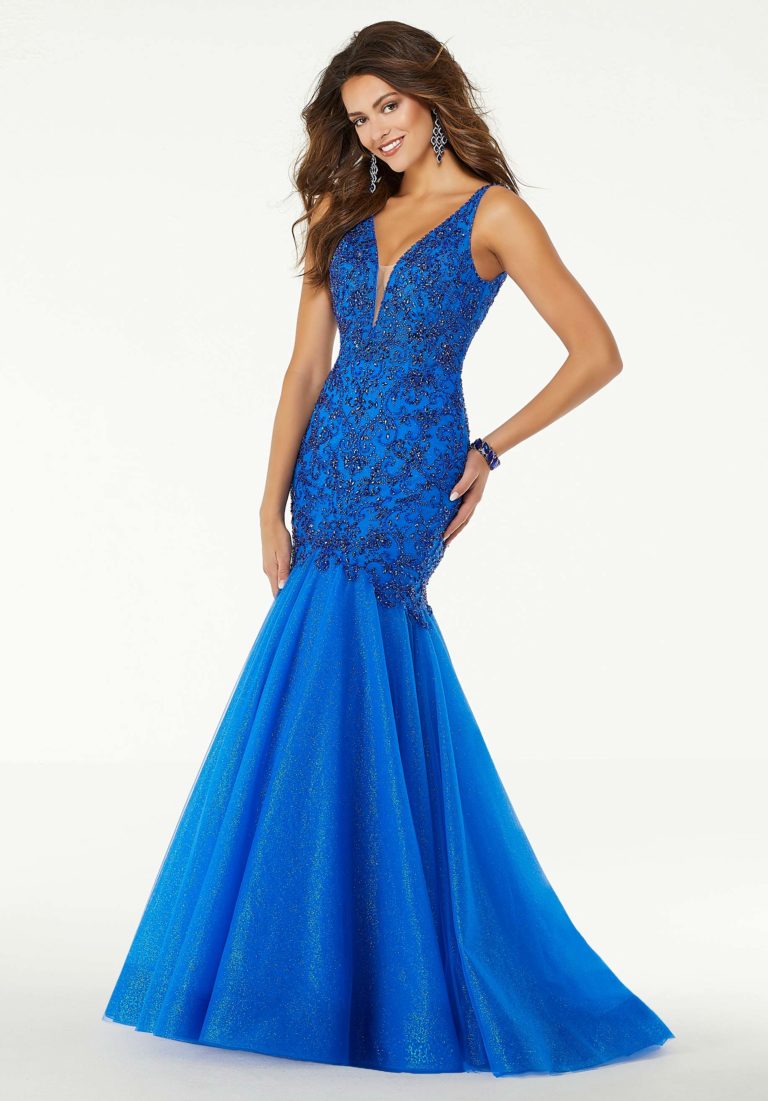 Crystal Beaded Mermaid Prom Dress Morilee