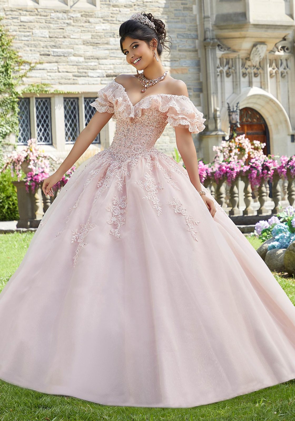 Floral Embroidered Quinceañera Dress Morilee