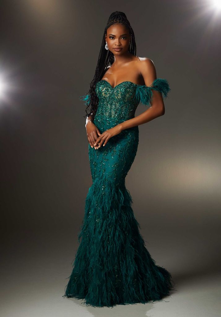 Beaded Lace Mermaid Prom Dress Morilee