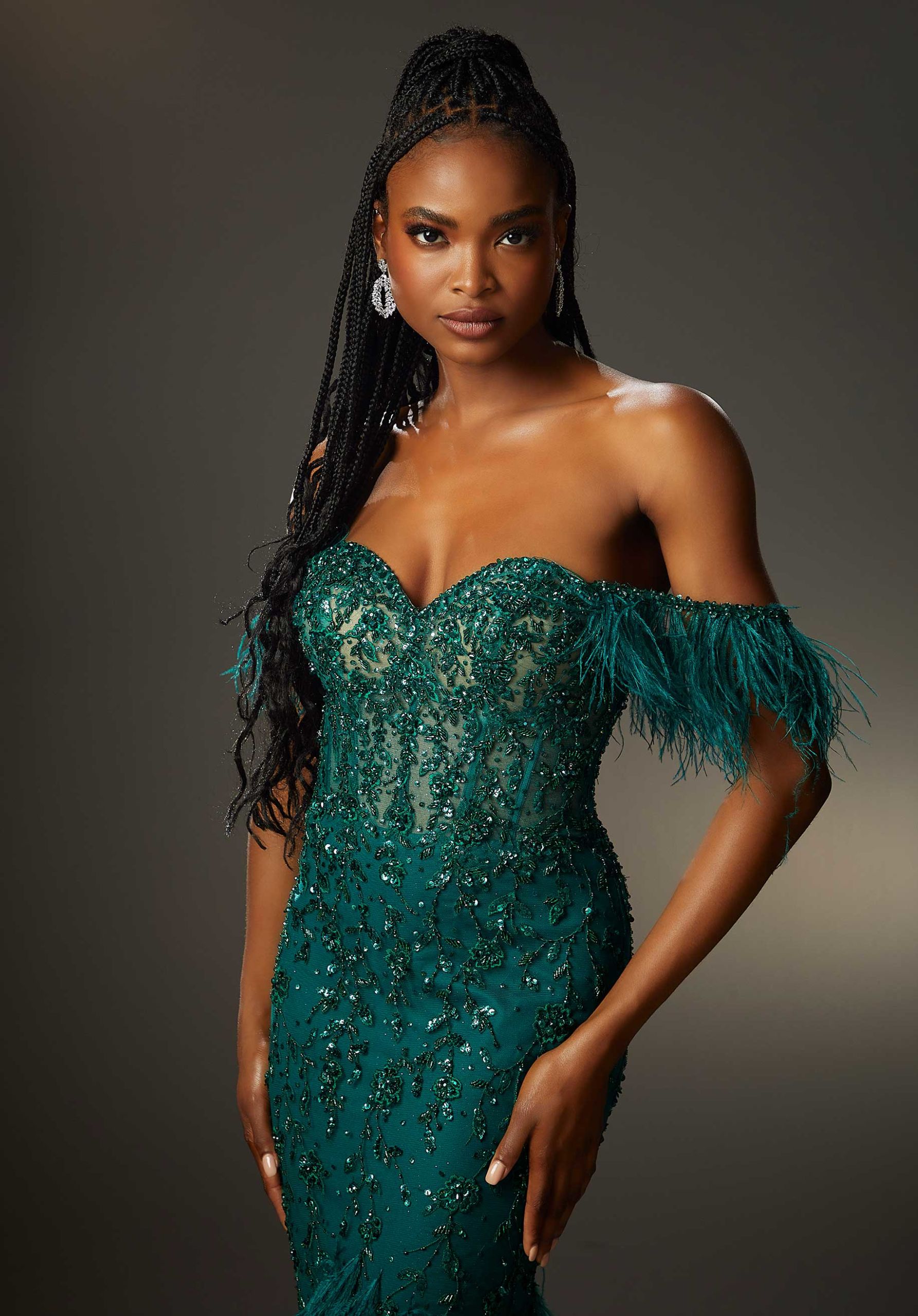 Beaded Lace Mermaid Prom Dress Morilee