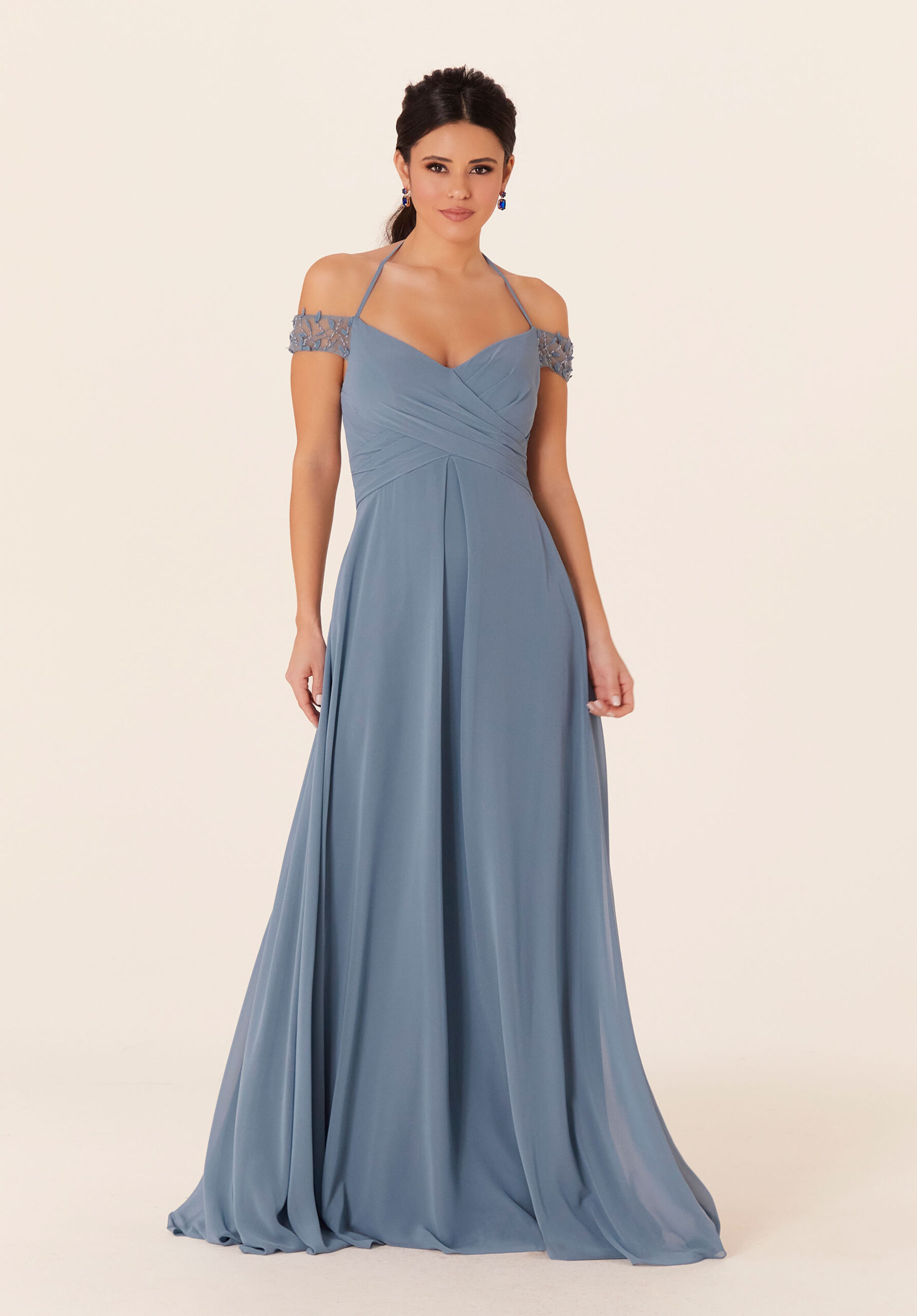 Cowl Neck Silky Satin Bridesmaid Dress Morilee