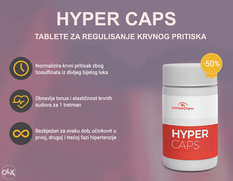 Hyper Caps Biljne Tablete Za Visoki Krvni Pritisak Tlak Ostalo Olxba