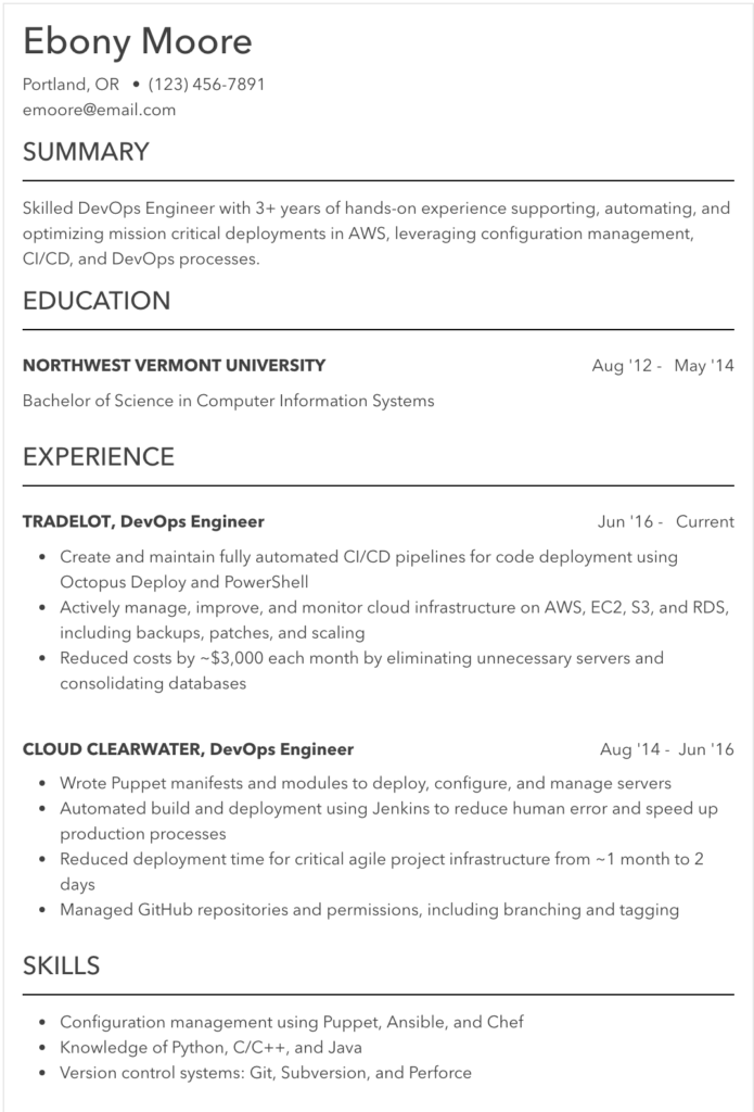 Resume Examples And Sample Resumes For 2020