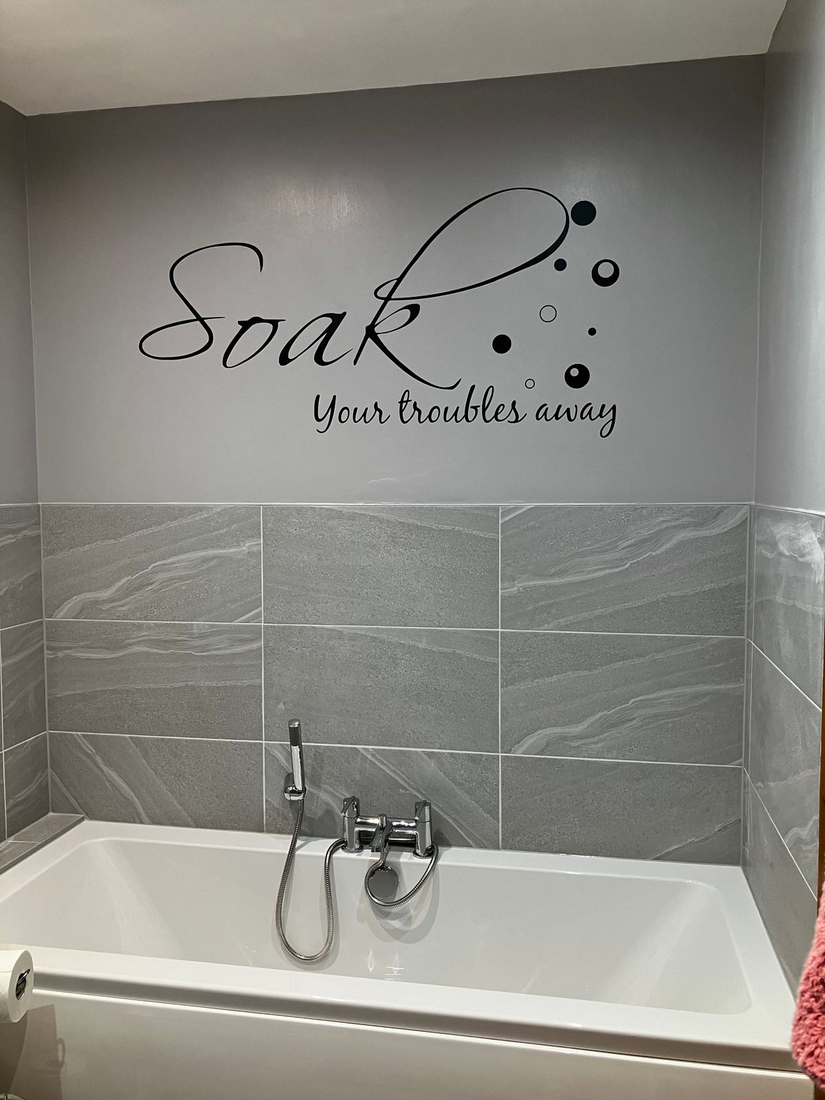 Soak Your Troubles Away Wall Sticker Wall Decal Stylish Wall Art By