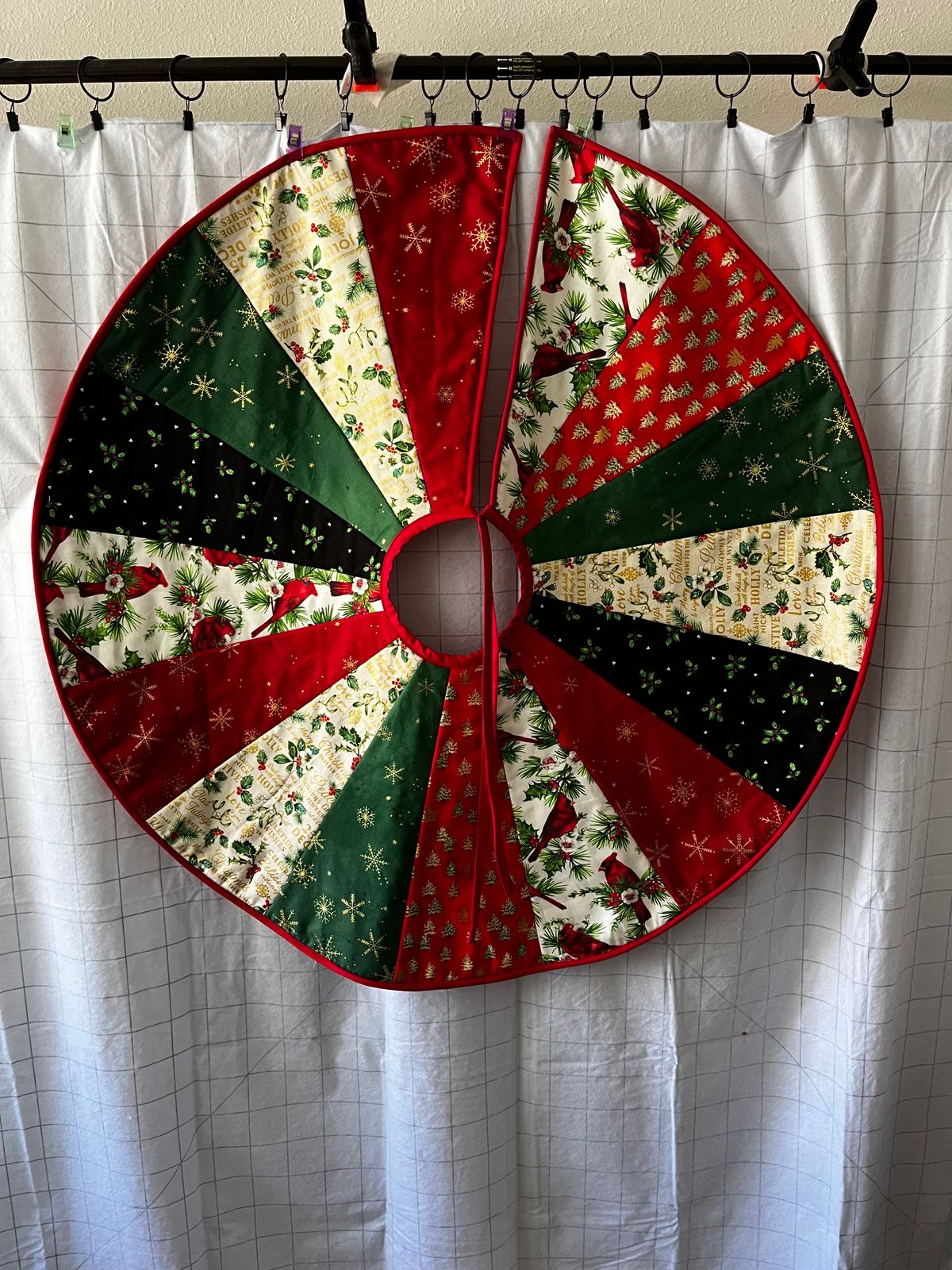 Tree Skirt Quilt As You Go Preprinted Batting