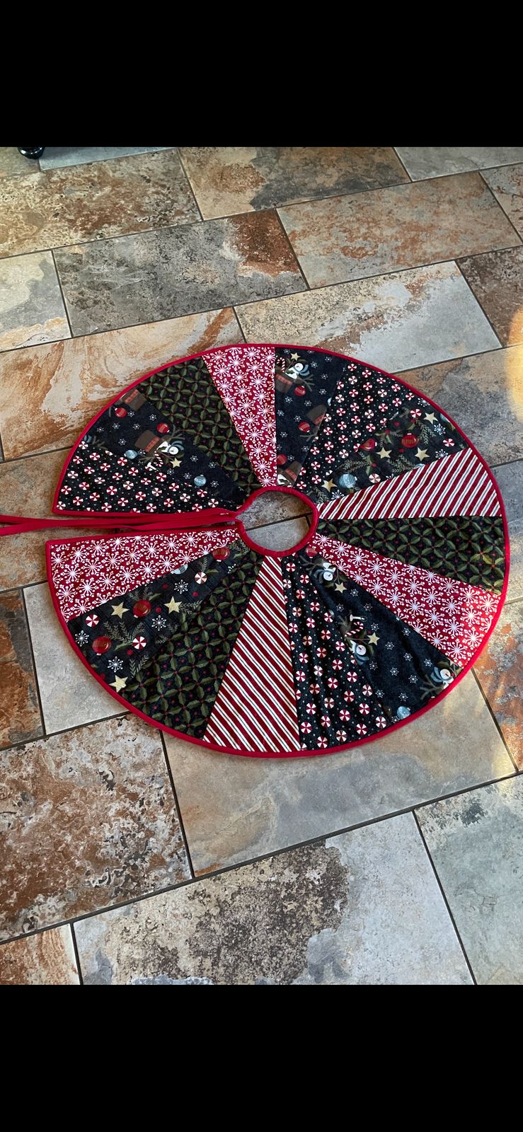 Tree Skirt Quilt As You Go Preprinted Batting