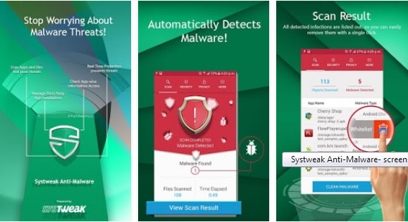 Systweak Anti Malware Free Anti Malware App For Android