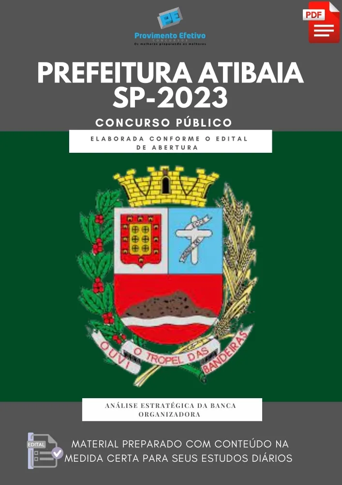 Provimento Efetivo Concursos Apostila Pref Atibaia Ano 2023