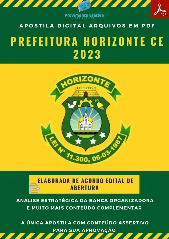 Provimento Efetivo Concursos Apostila Pref Horizonte Ce Médico Do