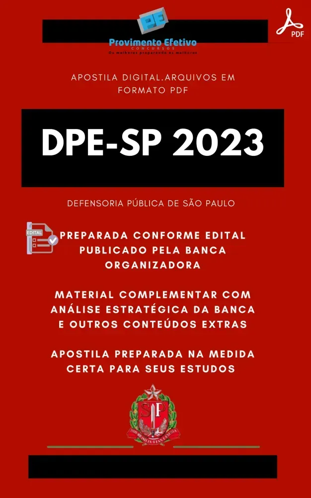 Provimento Efetivo Concursos Apostila Dpe Sp Assistente Social Ano 2023