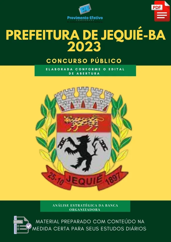 Provimento Efetivo Concursos Apostila Pref Jequié Ba Prova 2023