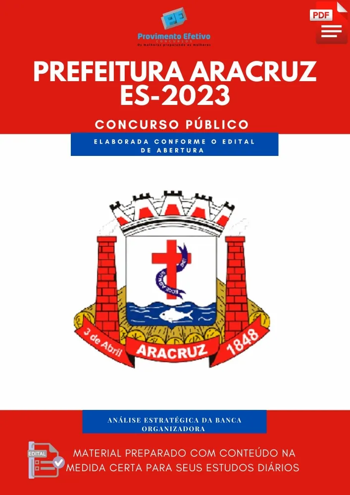 Provimento Efetivo Concursos Apostila Pref Aracruz Es 2023 Concurso