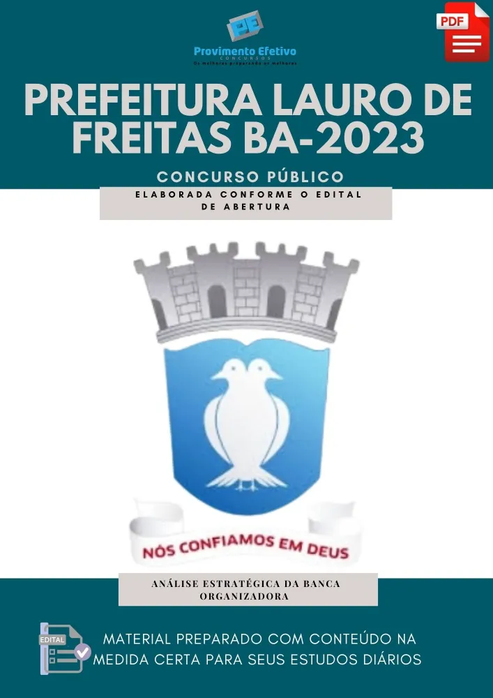 Provimento Efetivo Concursos Apostila Prefeitura Lauro De Freitas Ba 2023