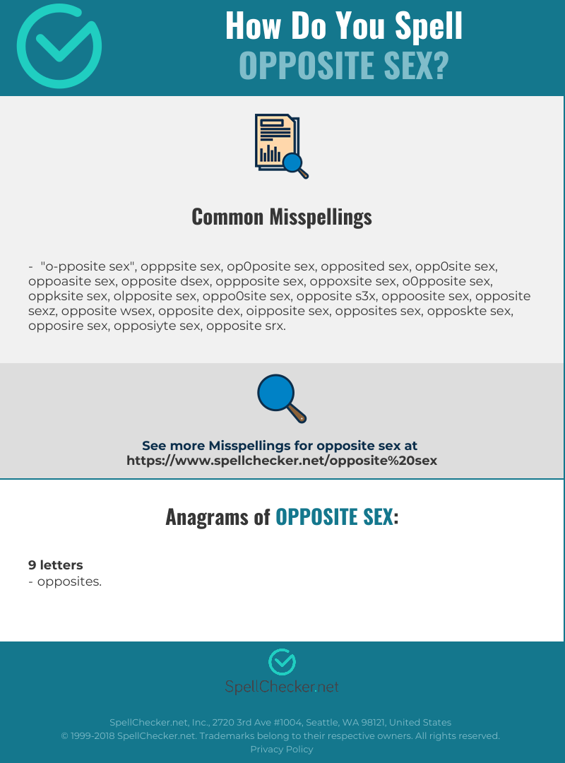 Correct Spelling For Opposite Sex Infographic