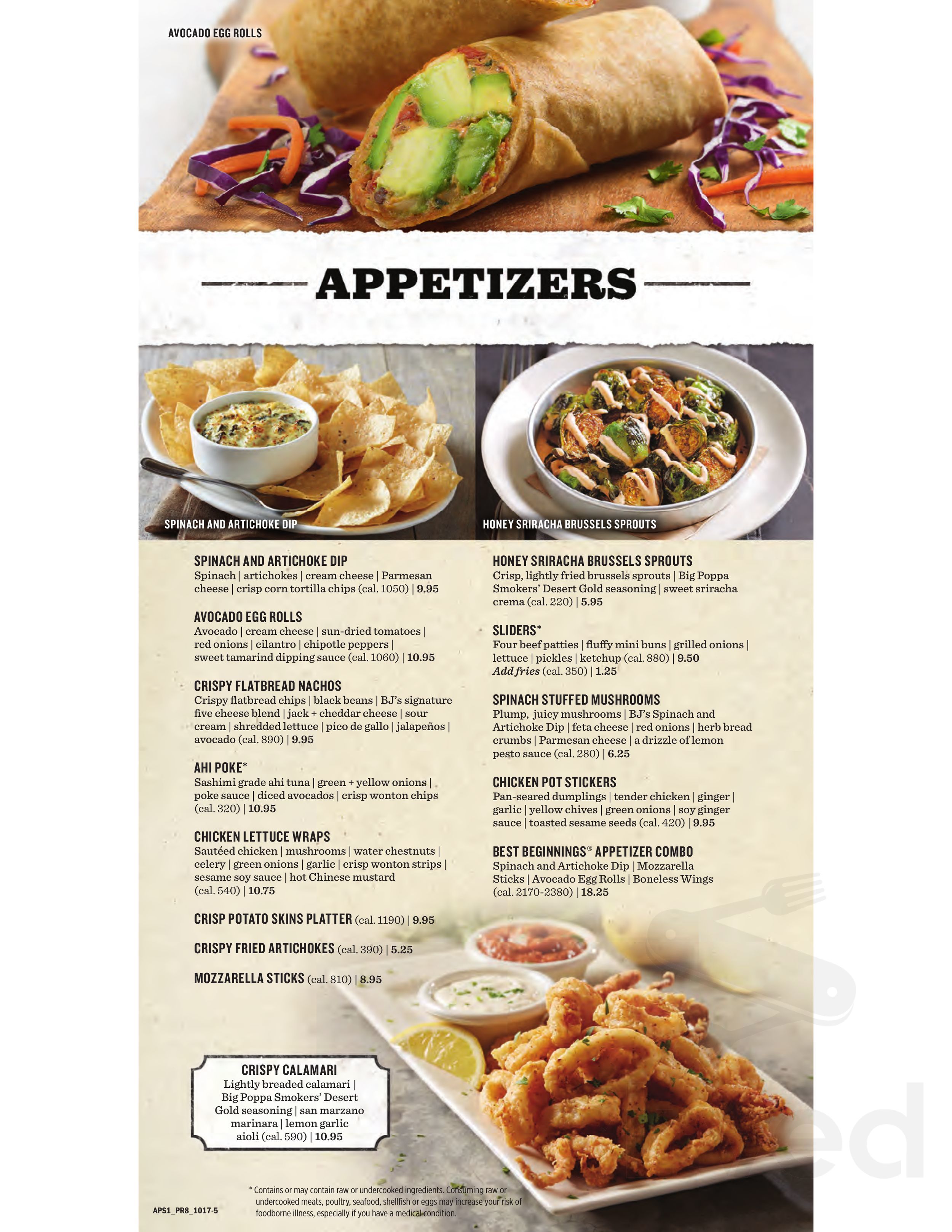 Bjs Printable Menu