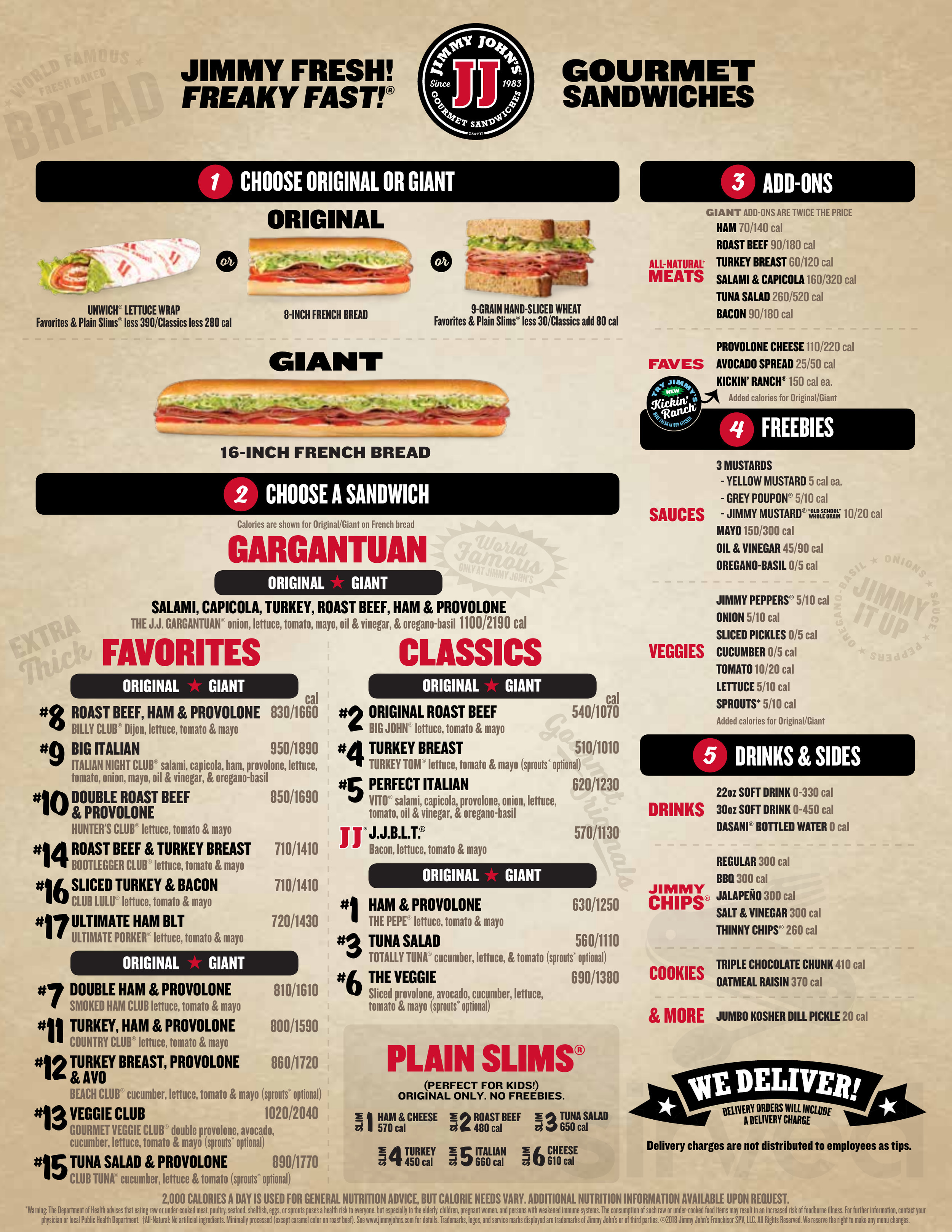 Jimmy Johns Menu With Prices 2024