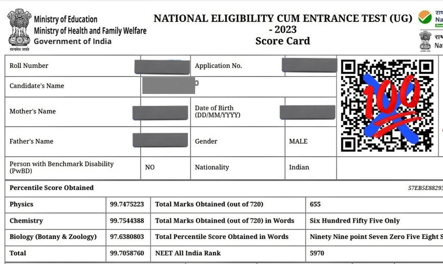 Neet Exam Result 2023 Declared Check Score Card Download Link