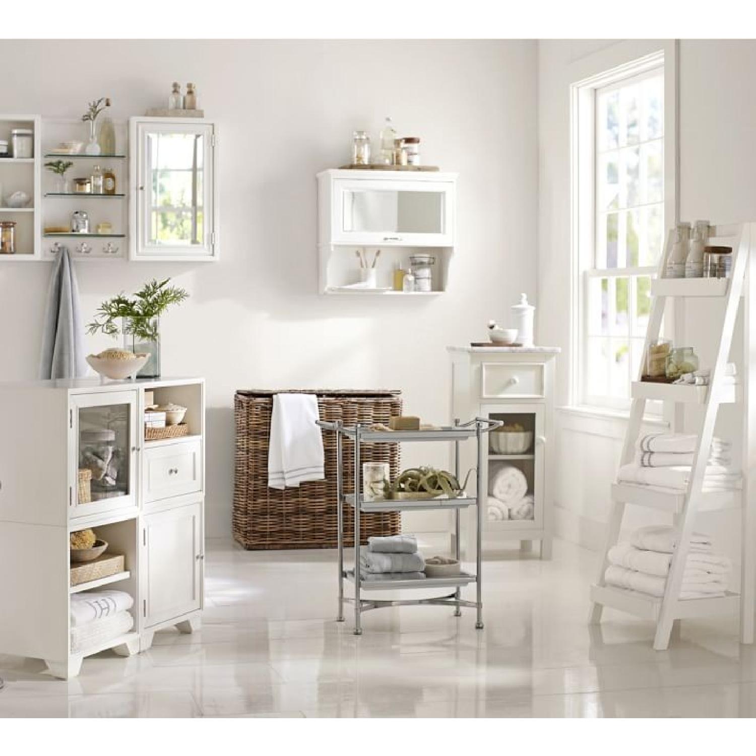 Pottery Barn Bathroom Storage Shelving Unit Aptdeco