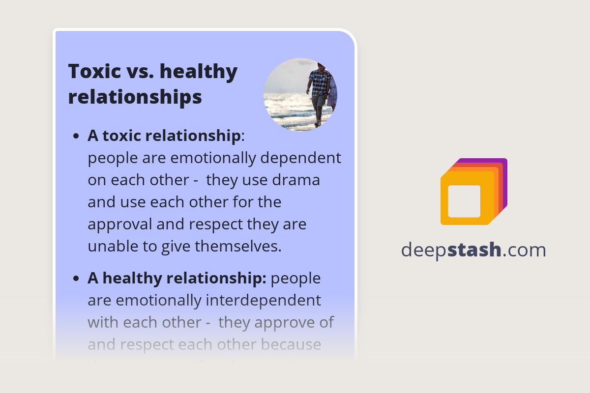 Toxic Vs Healthy Relationships Deepstash