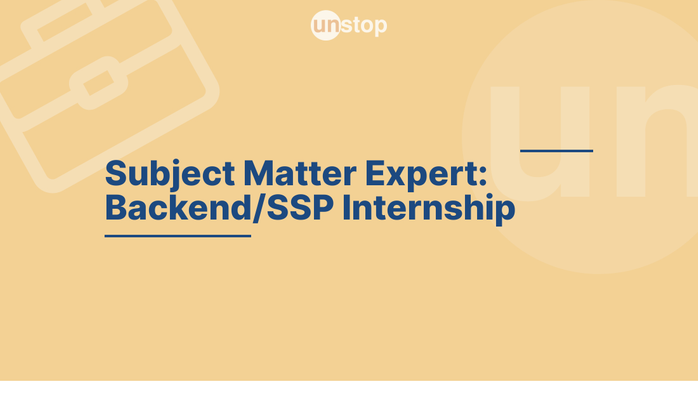 Subject Matter Expertbackendssp Internship By Newton School Unstop