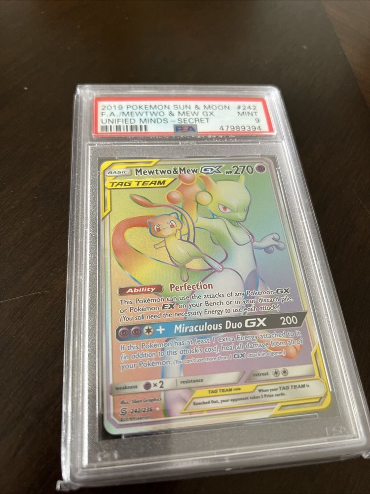 Mewtwo And Mew Gx Secret Ultra Rare Psa 9 242236 Unified