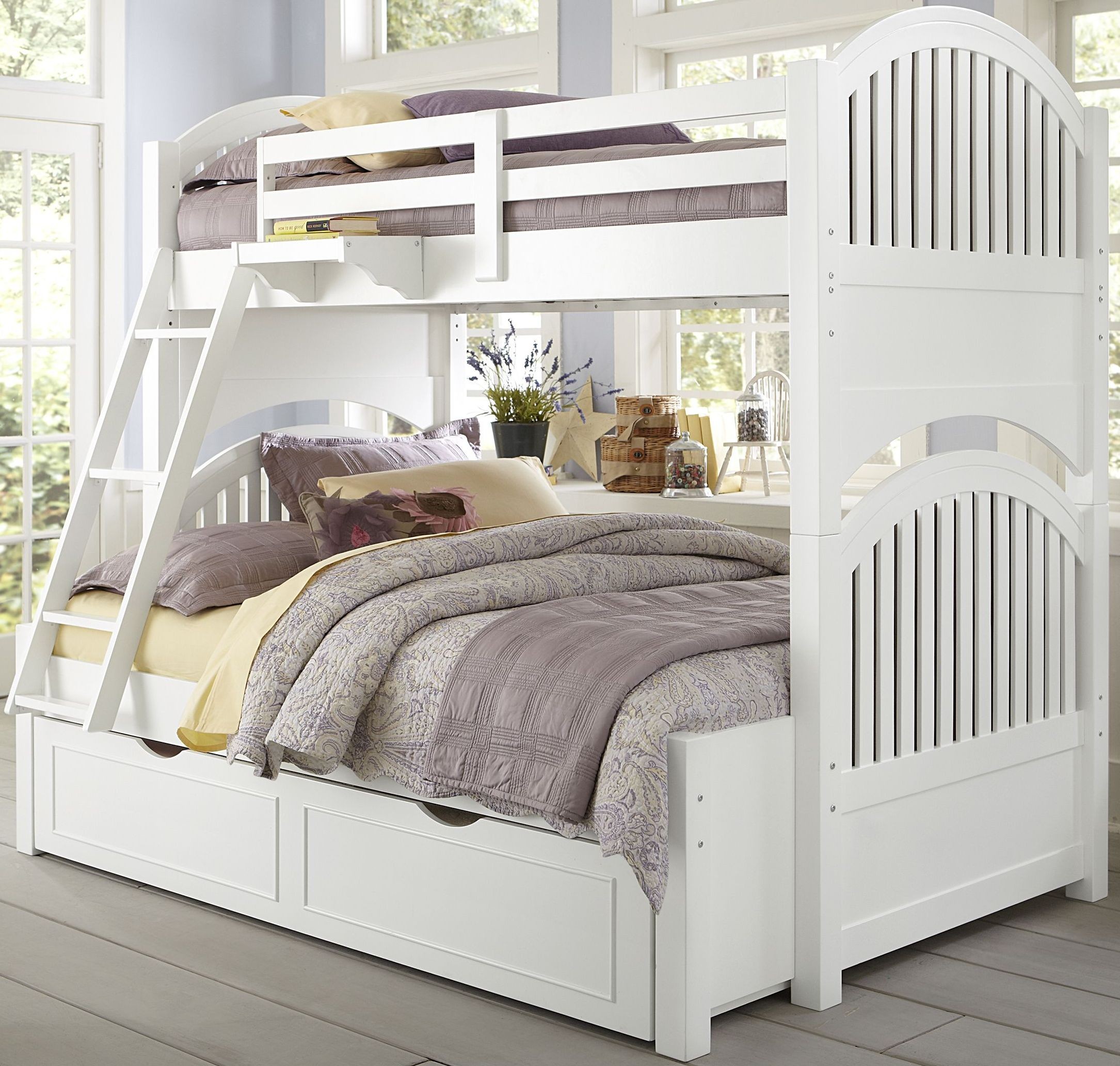 Twin Over Full Bunk Bed With Trundle Atlantic Furniture Richland Twin