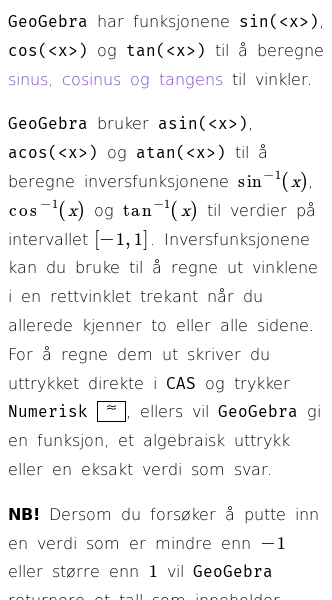 Trigonometri I Geogebra Gratis Guide I Geogebra House Of Math