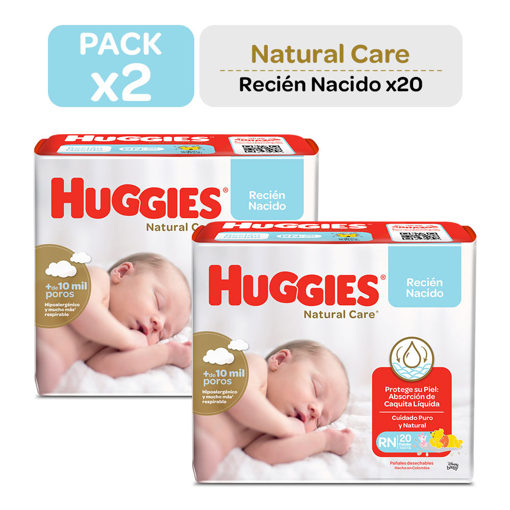 Pañal Huggies Natural Care Talla Rn Pack Inkafarma