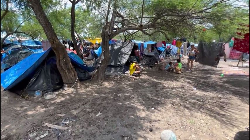 Migrants At Matamoros Campsite Rebuilding Shelters Following Severe Weather