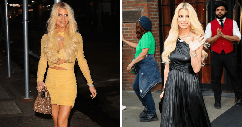 Jessica Simpson Flaunts Her Svelte Figure In 2 Glamorous Dresses Meaww