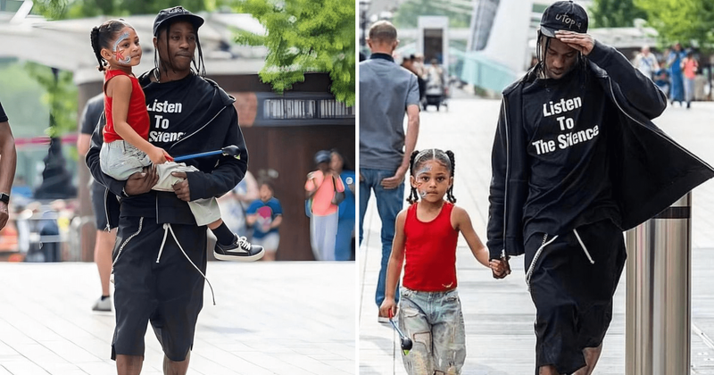 Travis Scott Celebrates Fathers Day With Daughter Stormi Webster