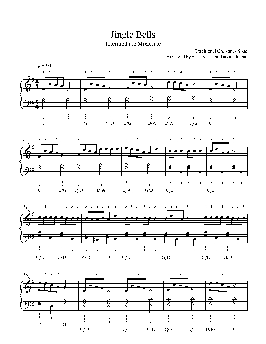 Printable Jingle Bells Piano Sheet Music