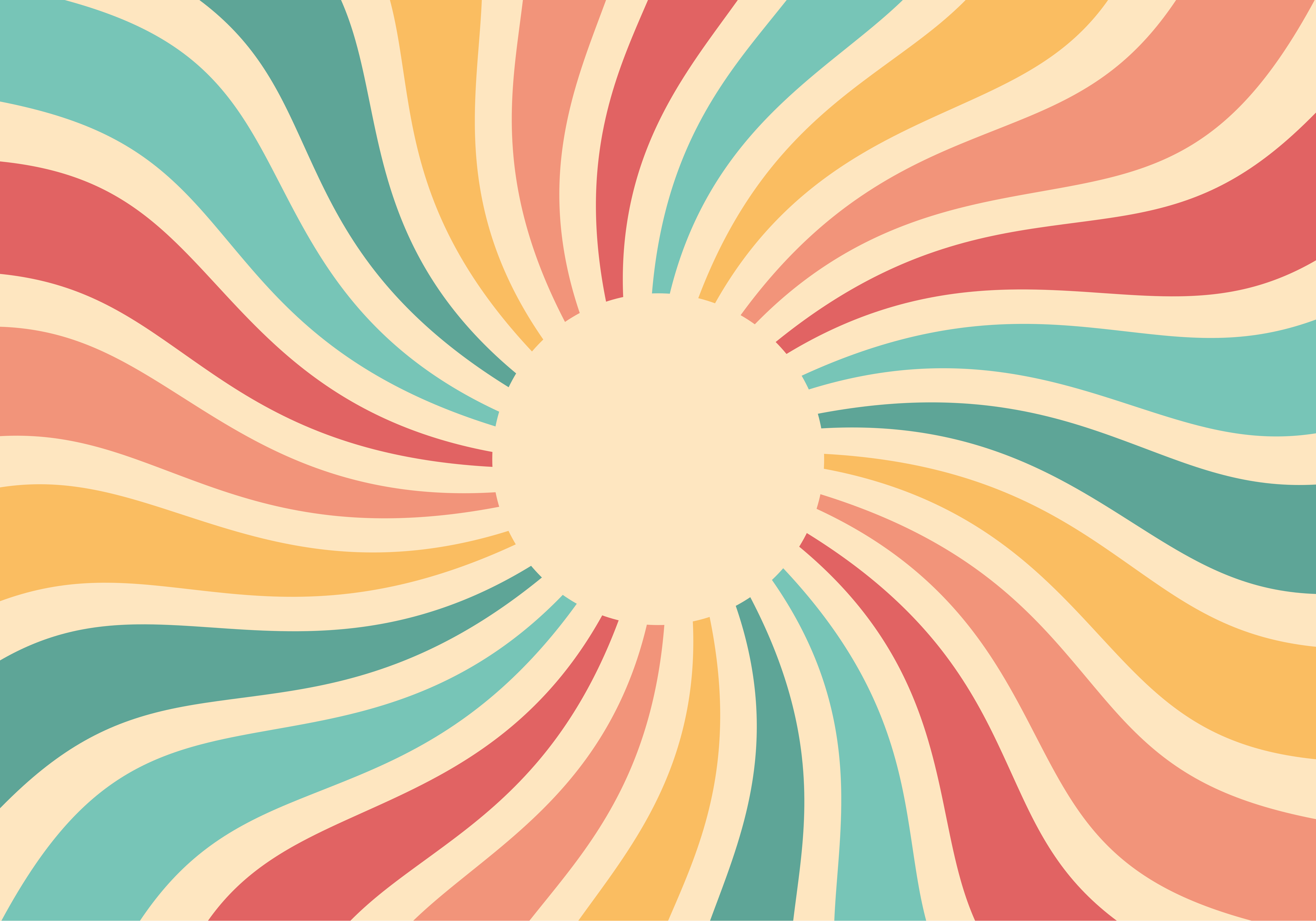 70s Sunset Pop Vintage Mural Tenstickers