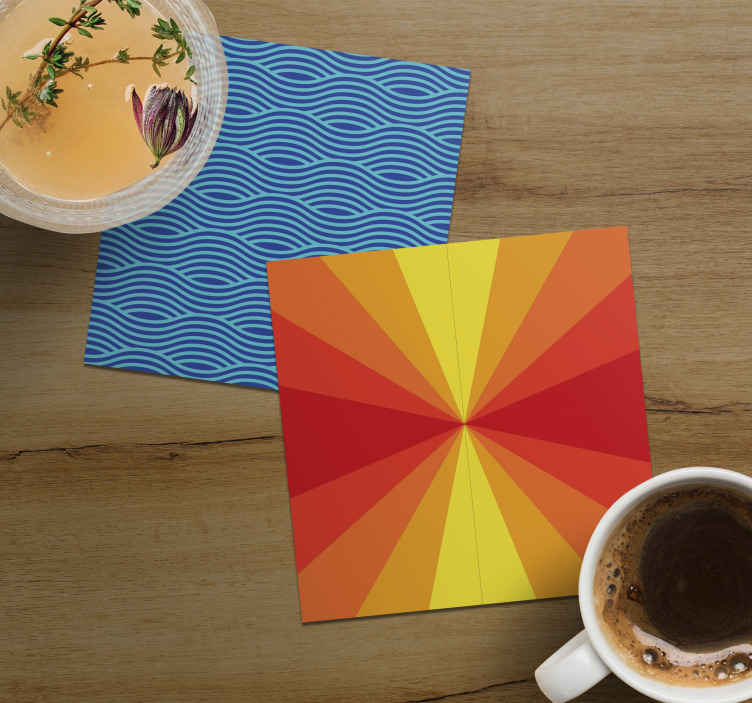 Vintage Sunset 70s Coasters Tenstickers