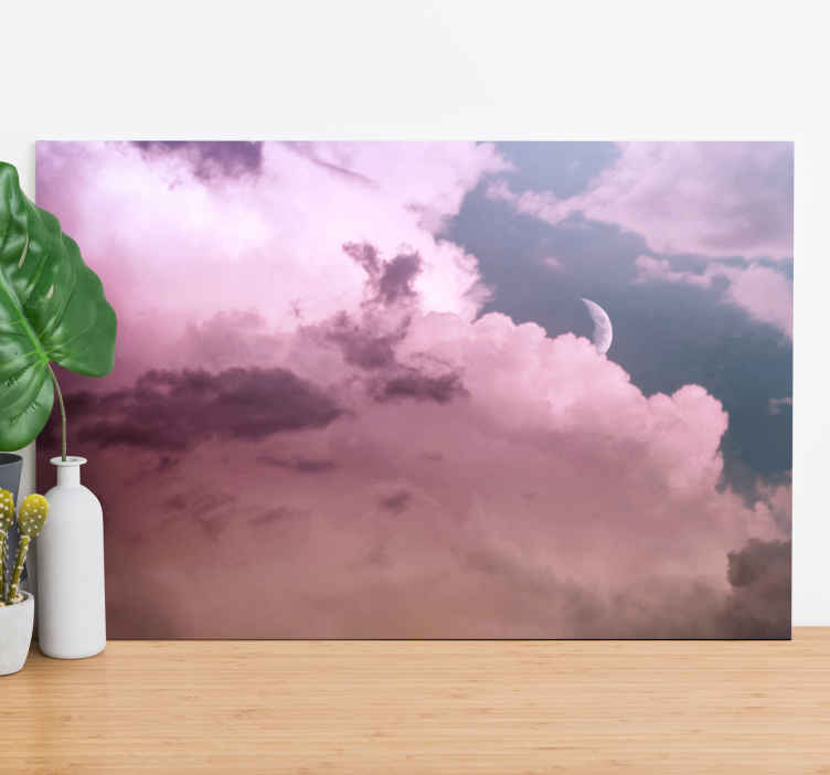 Purple Sky Aesthetic Colours Landscape Wall Canvas Tenstickers